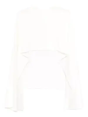 Goen.j Ribbed Cape Top - Neutrals