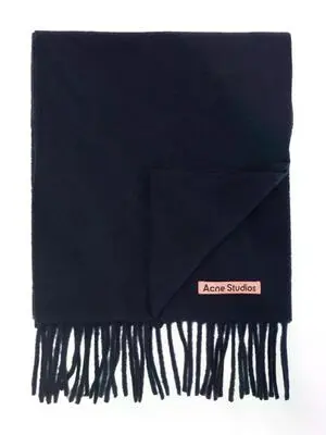 Acne Studios Fringed Wool Scarf - Blue