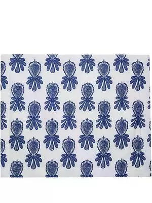 La DoubleJ Pineapple-print Tablemats - Blue
