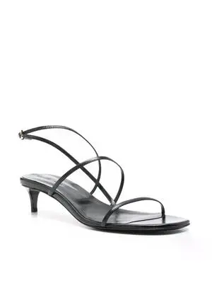 Khaite 35mm Loop Sandals - Black