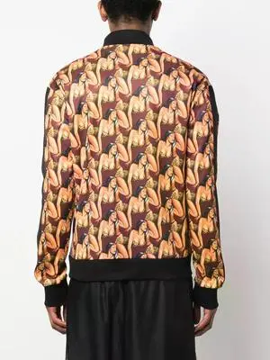 Roberto Cavalli Graphic-print Zip-through Sweatshirt