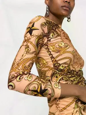 Philipp Plein Baroque-print Bodycon Dress