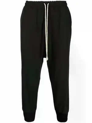 Alchemy Fashions Drawstring-waist Cropped Trousers - Black