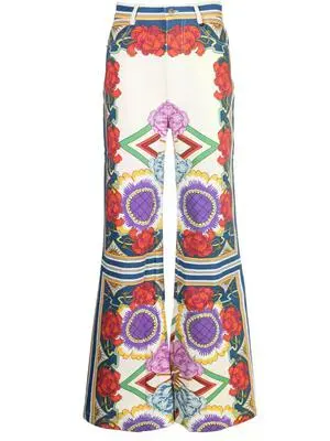 La DoubleJ Liberty Print Flared Jeans