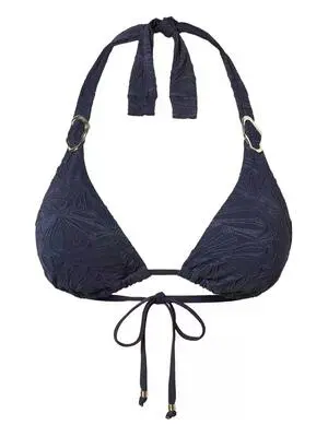TWINSET Embellished Triangle Bikini Top - Blue