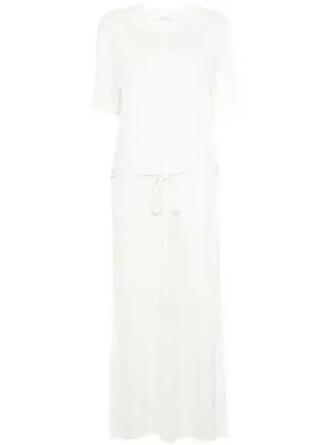 LEMAIRE Belted Maxi Dress - Neutrals