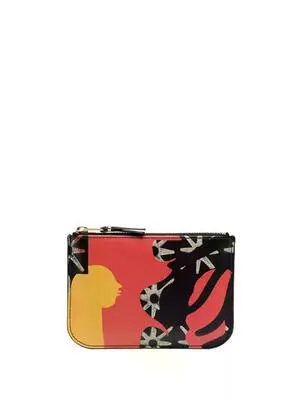 Comme Des Garçons Diana Ejaita Zipped Leather Wallet - Red