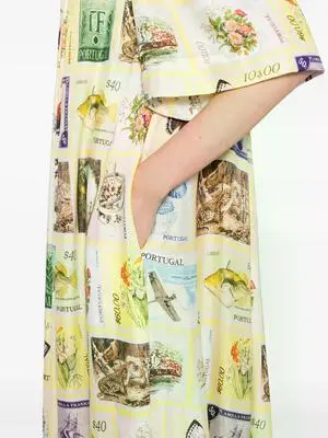 Camilla Long Off-shoulder Frill Dress