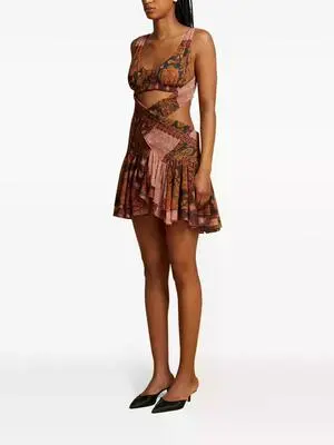 DONDE ESTEBAN Estrellitas Ruffled Silk Dress