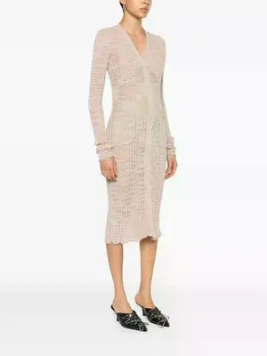 Acne Studios Semi-sheer Panel Ribbed-knit Cardigan