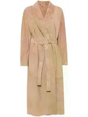 Fendi Suede Coat With Detachable Belt