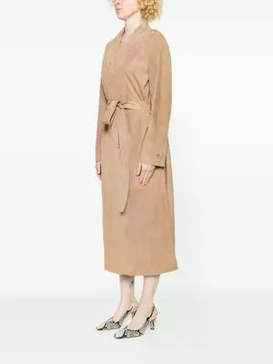 Fendi Suede Coat With Detachable Belt