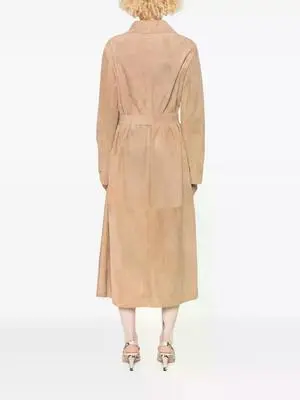 Fendi Suede Coat With Detachable Belt