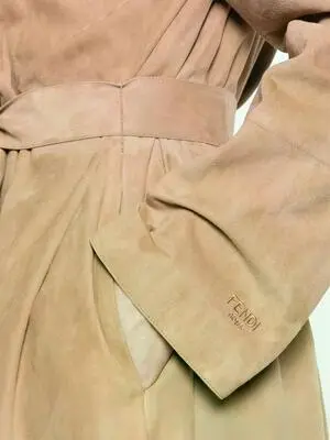 Fendi Suede Coat With Detachable Belt