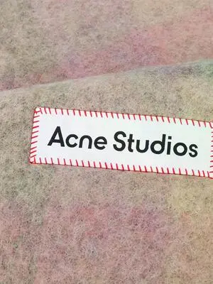 Acne Studios Checked Mohair-blend Scarf - Neutrals