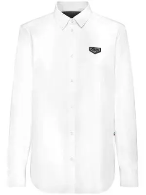 Philipp Plein Iconic Plein Poplin Shirt - White
