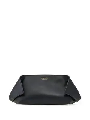 FERRAGAMO Leather Makeup Bag - Black