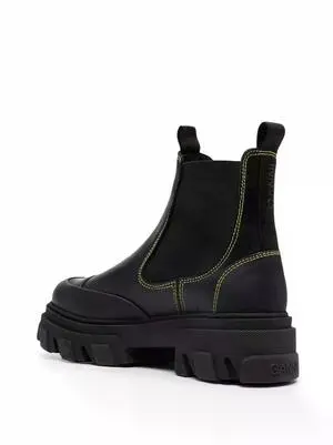 GANNI Leather Chelsea Ankle Boots