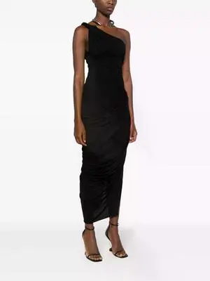 Rick Owens One-shoulder Draped Midi Dress
