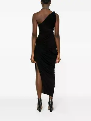 Rick Owens One-shoulder Draped Midi Dress