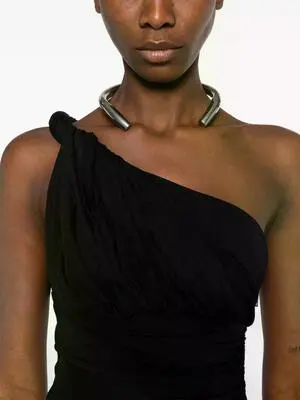 Rick Owens One-shoulder Draped Midi Dress