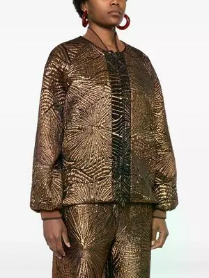 FORTE_FORTE Laminated-finish Bomber Jacket