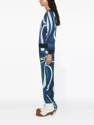 Emilio Pucci Marmo-print Crewneck Sweatshirt - Blue