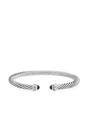 David Yurman Classic Cable Bracelet With Black Onyx And Diamonds
