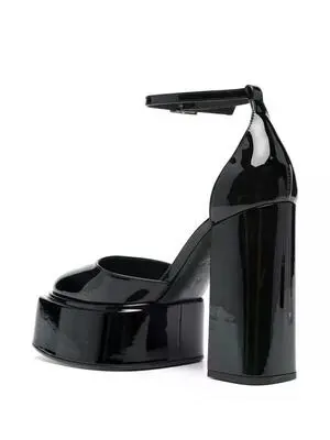 3JUIN 115mm Platform Leather Pumps