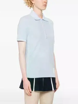 Thom Browne Striped Logo-patch Polo Shirt
