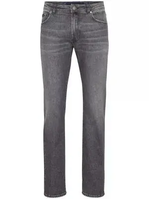 BILLIONAIRE Logo-appliqué Straight-leg Jeans - Grey