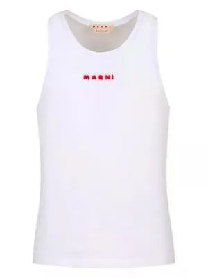 Marni Logo Embroidered Tank Top