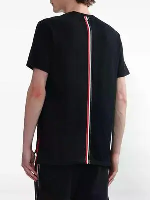 Thom Browne Stripe-detail Cotton T-shirt - Blue