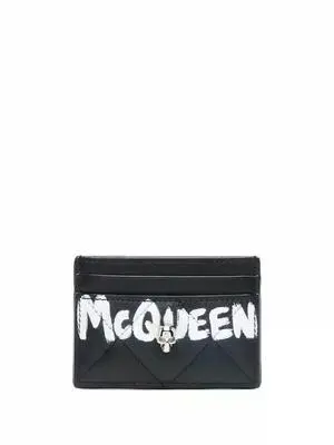 Alexander McQueen Skull-embellishment Quilted Wallet - Black
