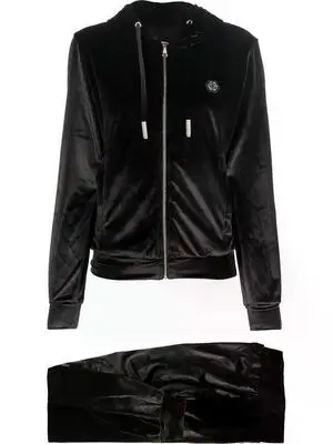 Philipp Plein Logo-patch Velvet-cotton Trousers