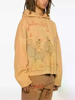GLASS CYPRESS Motif-embroidered Hoodie