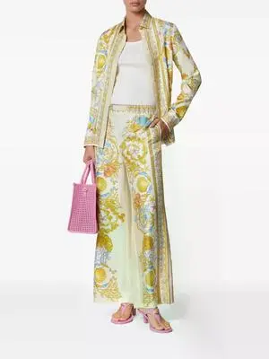 Versace Underwater Barocco Silk Trousers
