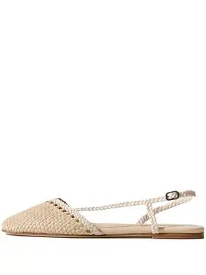 Hereu Rondaia Woven Flat Pumps - Neutrals