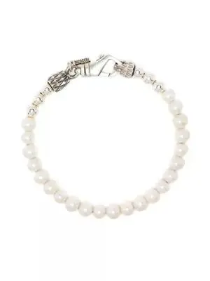 Emanuele Bicocchi Freshwater Pearl And Sterling Bracelet - Silver