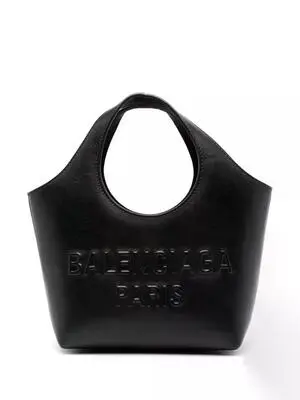 Balenciaga Cracked Texture Tote Bag - Black