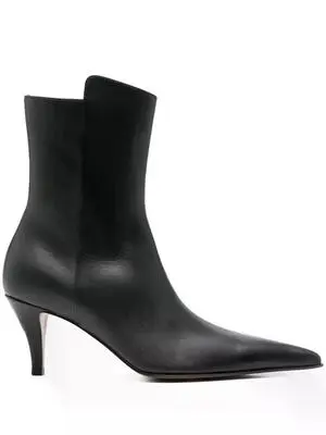 Alexander McQueen 80mm Leather Ankle Boots