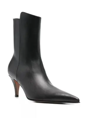 Alexander McQueen 80mm Leather Ankle Boots