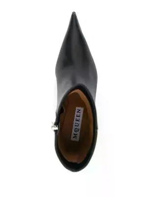 Alexander McQueen 80mm Leather Ankle Boots