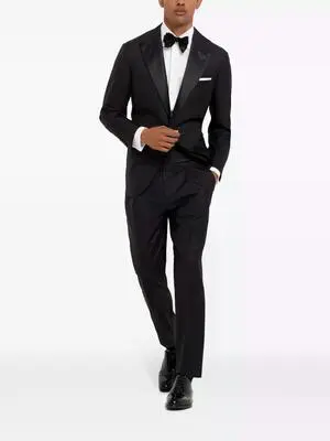 Brunello Cucinelli Single-breasted Wool Suit - Black