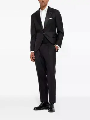 Brunello Cucinelli Single-breasted Wool Suit - Black