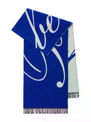 Burberry Logo Intarsia-knit Wool-blend Scarf