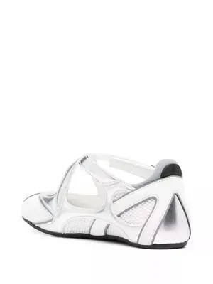 Attico Nomad Ballerina Flats - Silver