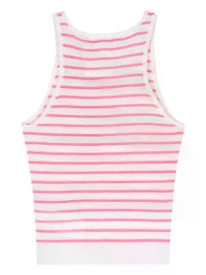 CHIARA FERRAGNI Eyelike-patch Striped Sleeveless Top
