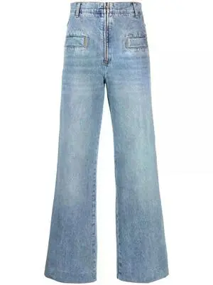 Sandro High-waisted Wide-leg Jeans