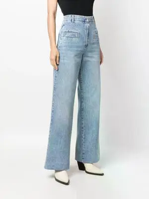 Sandro High-waisted Wide-leg Jeans